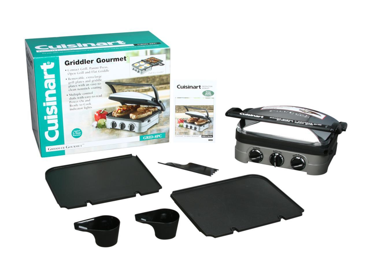 Cuisinart GRID-8PC Chrome multifunctional Griddler Gourmet maker ...