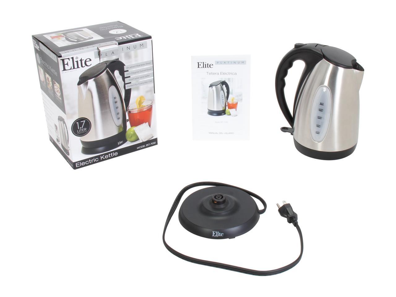Maxi-Matic Elite EKT-7050 Stainless Steel 1.7L Cordless Electric Kettle ...