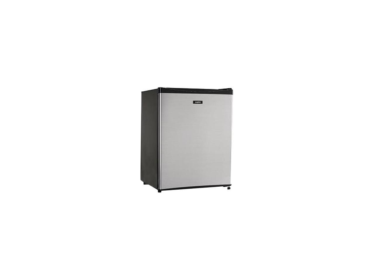 SANYO 2.4 cu.ft. Mid-Size Refrigerator Platinum / Black SR-A2480M ...