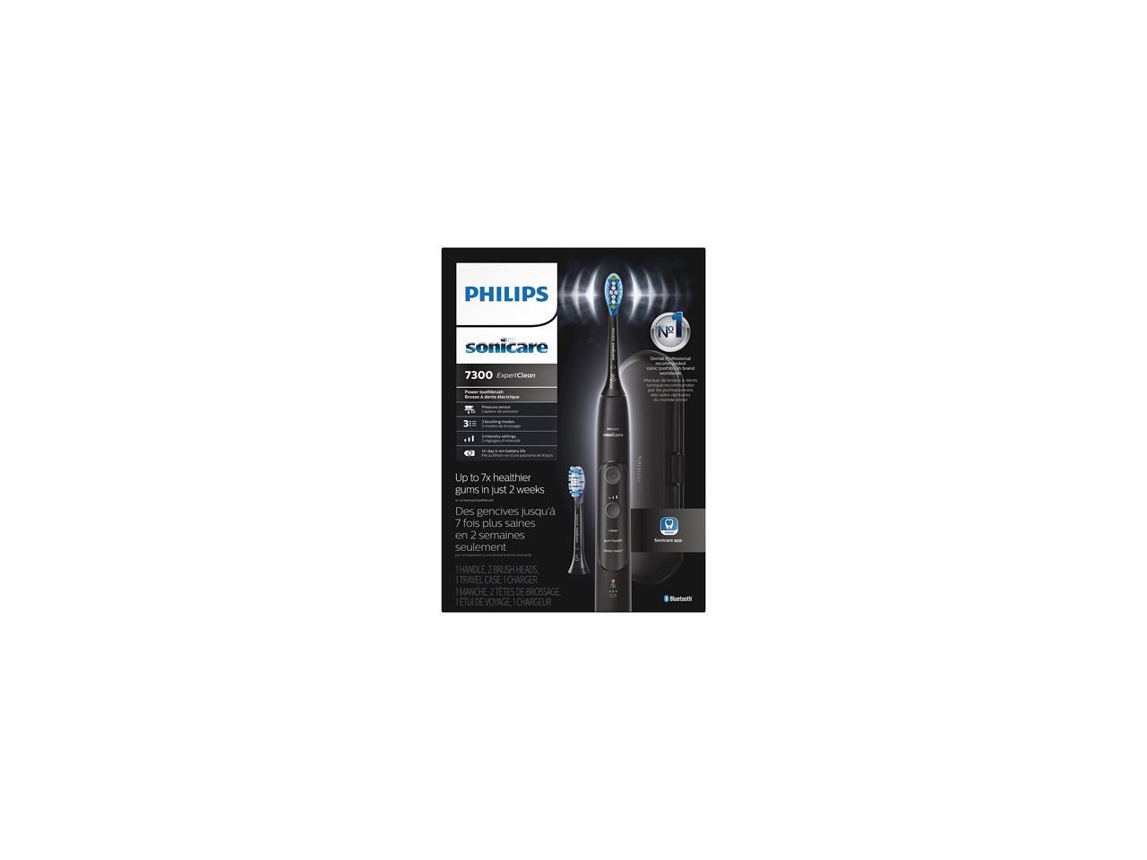 Philips Sonicare ExpertClean 7300 Rechargeable Toothbrush, Black ...