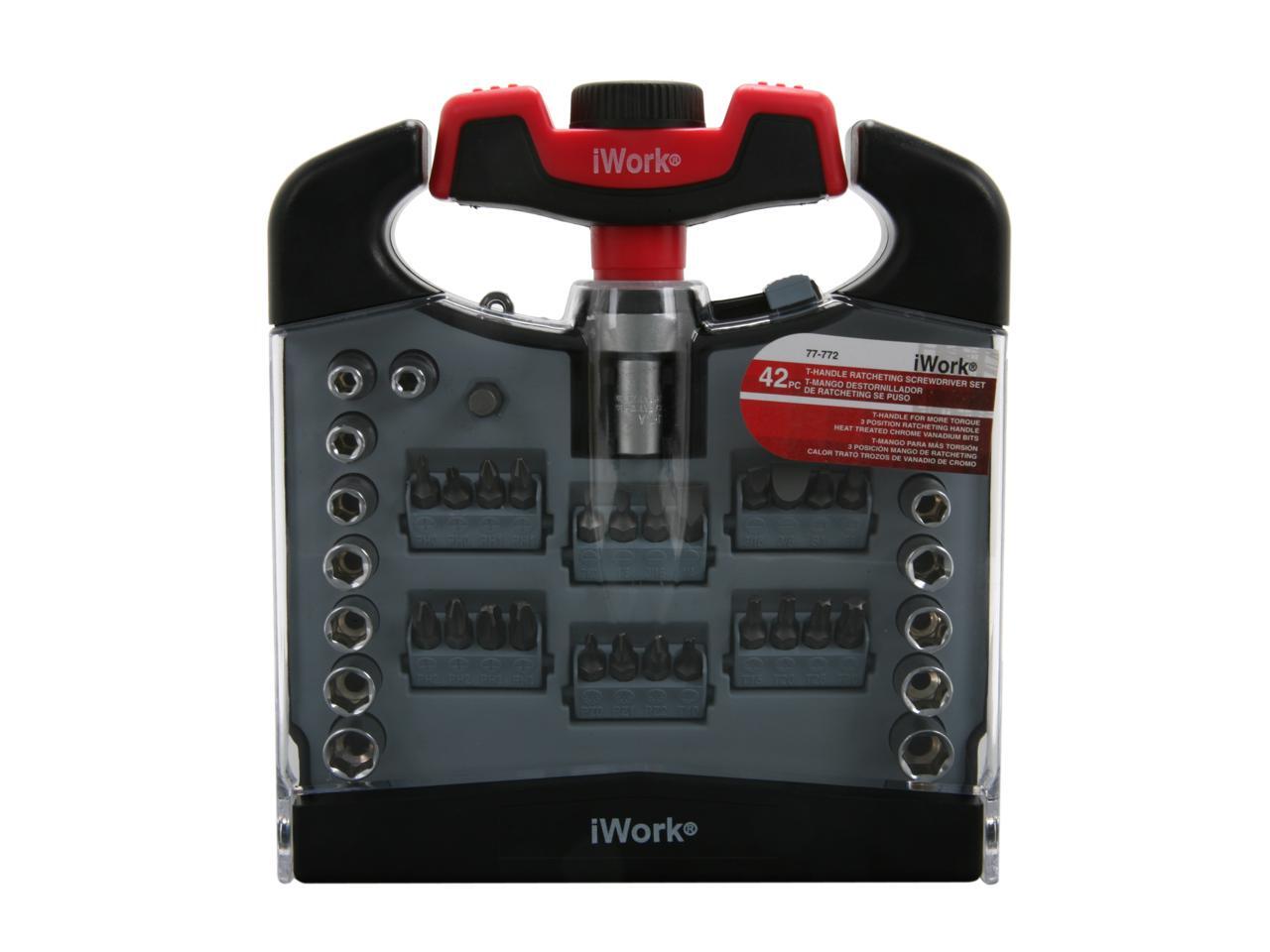 i-Work 42PC T-HANDLE RATCHET S/D SET - Newegg.com