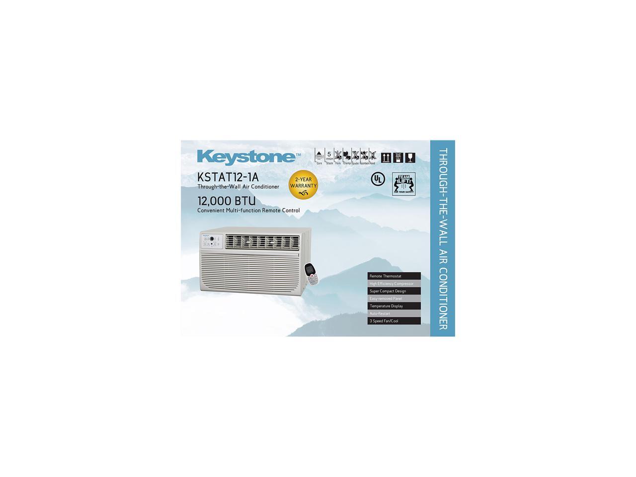 Keystone KSTAT12-1A 12,000 Cooling Capacity (BTU) Through the Wall Air ...