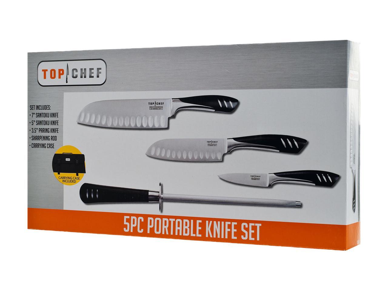 Open Box: Top Chef 80-TC03-upc 5 Piece Stainless Steel Knife Set ...