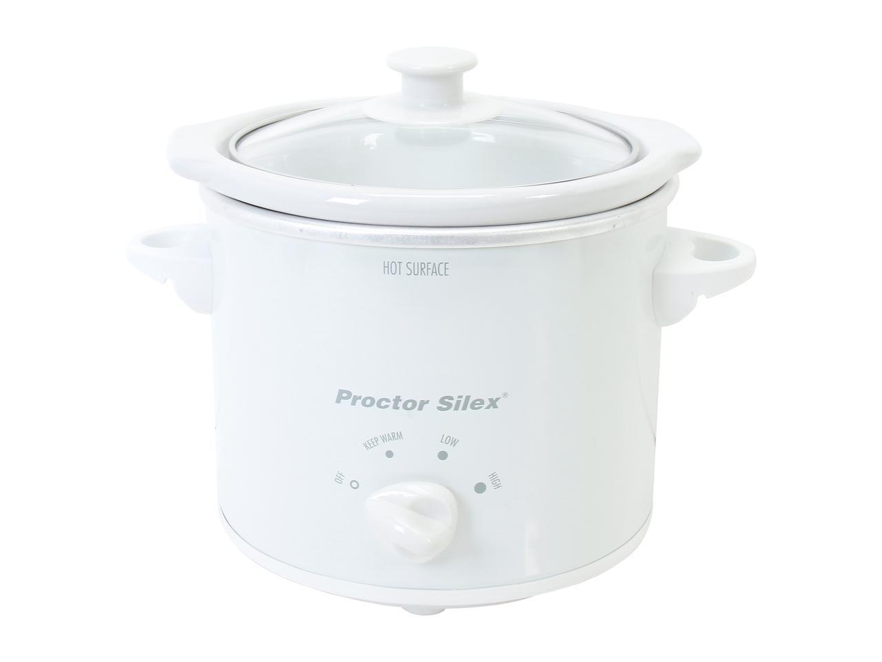 Proctor Silex 33015Y White 1.5 Qt. Slow Cooker - Newegg.com