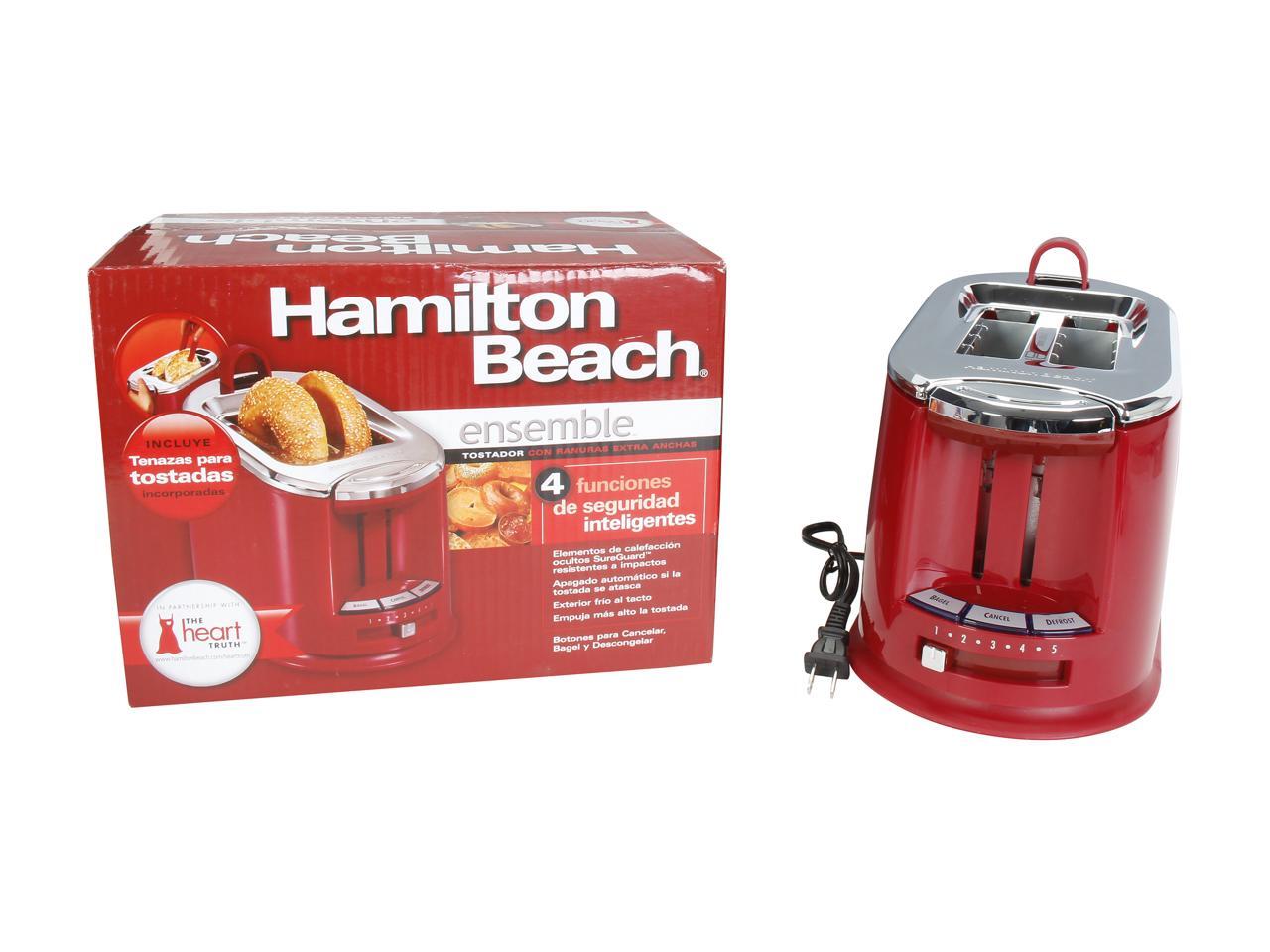 Hamilton Beach 22324 Red Ensemble SmartToast Extra-Wide Slot Toaster ...