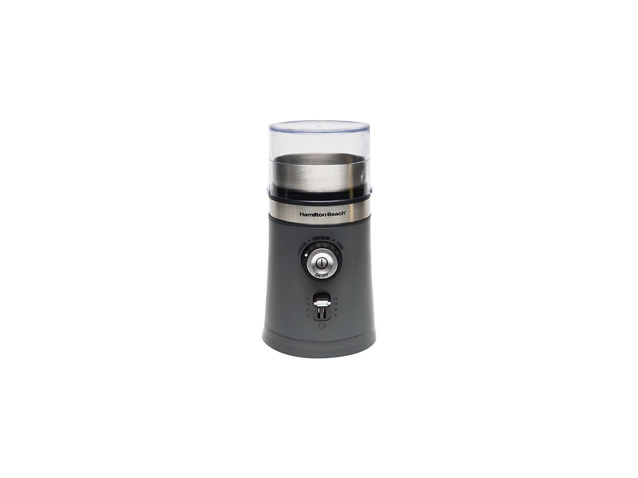 Hamilton Beach 80396RC Gray Custom Grind Coffee Grinder, Removable ...