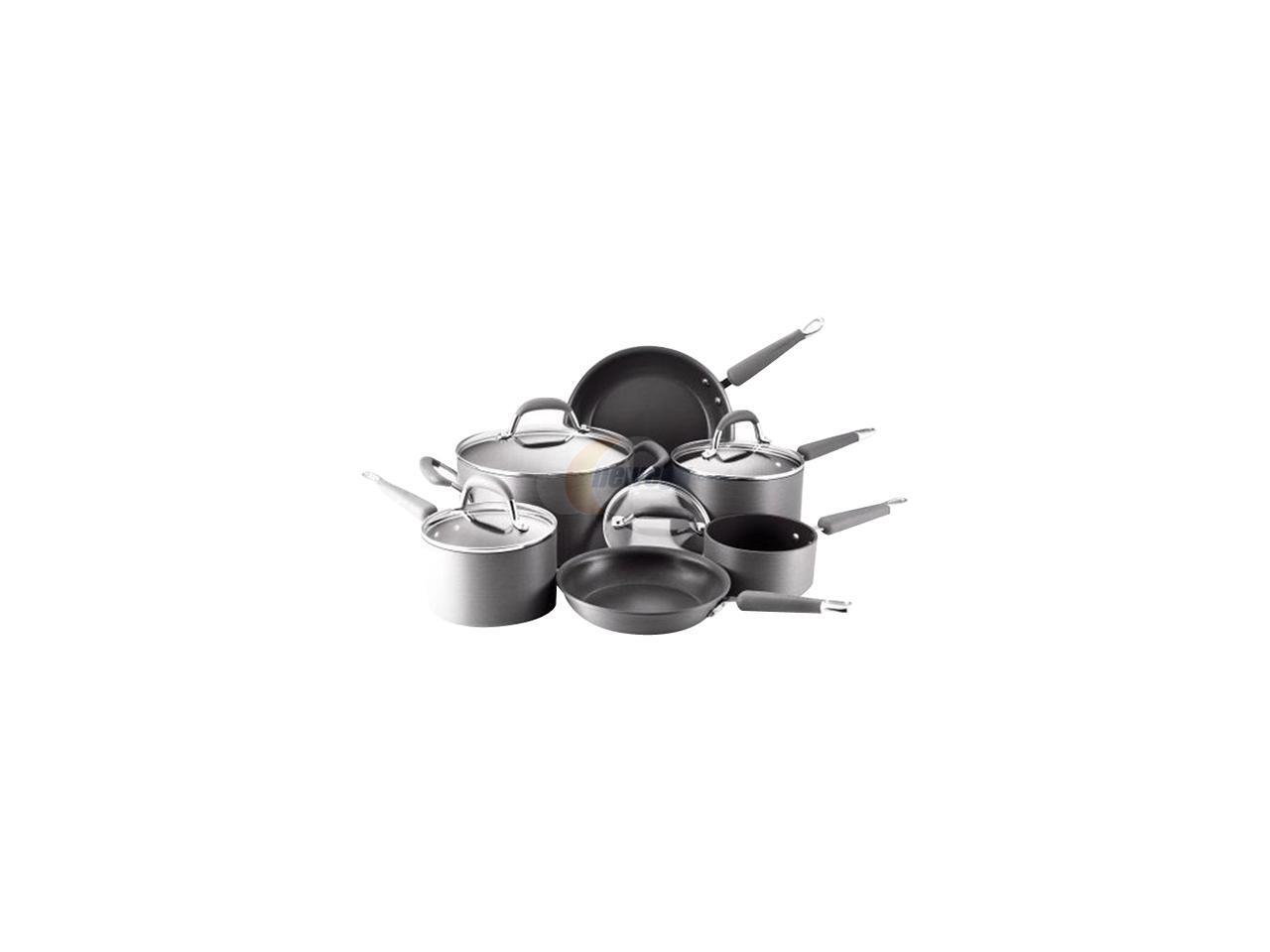 KitchenAid Gourmet Essentials Nonstick Hard-Anodized 10-Piece Cookware ...