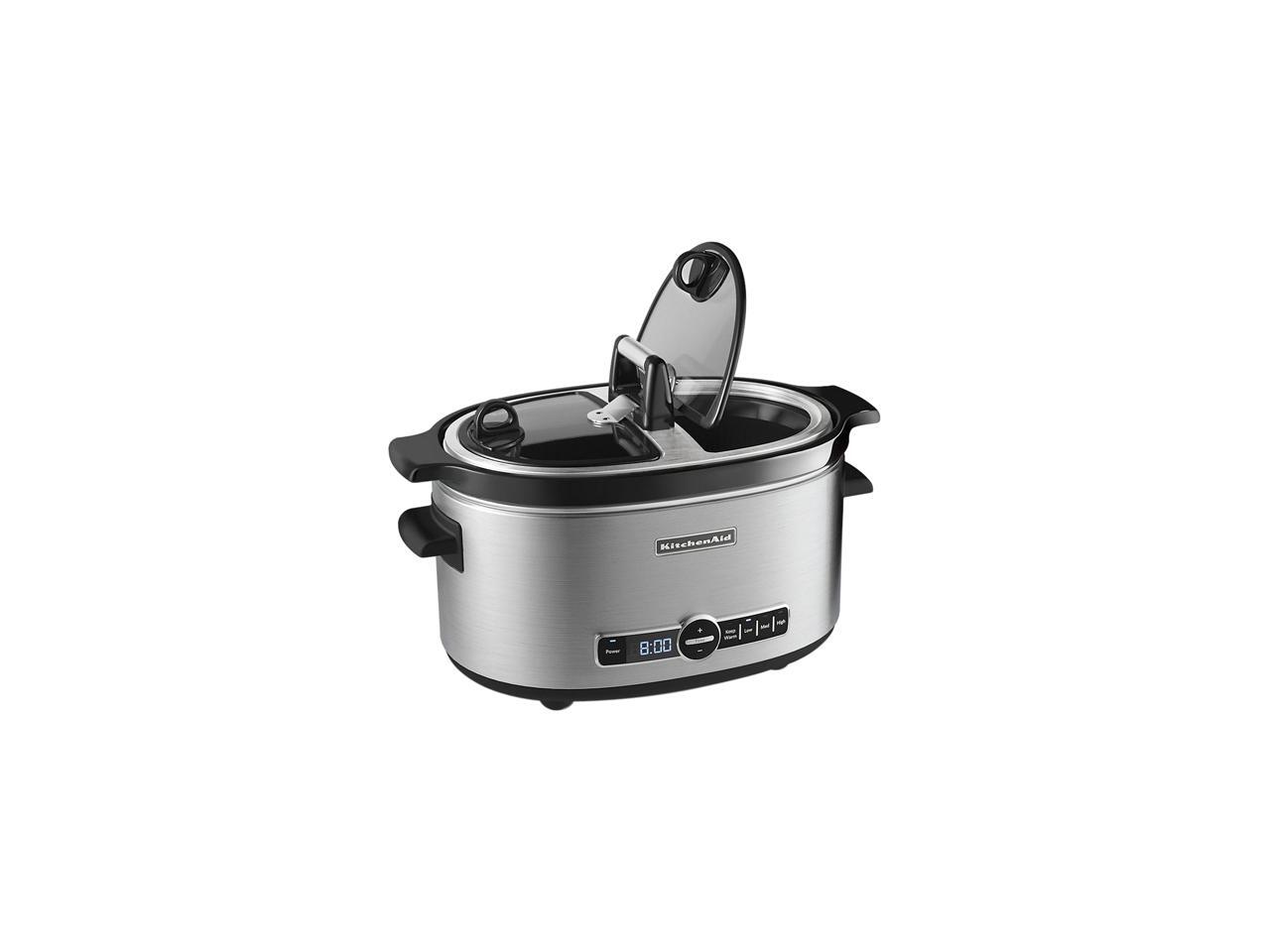 KitchenAid KSC6222SS Stainless Steel 6-Quart Slow Cooker with Easy ...