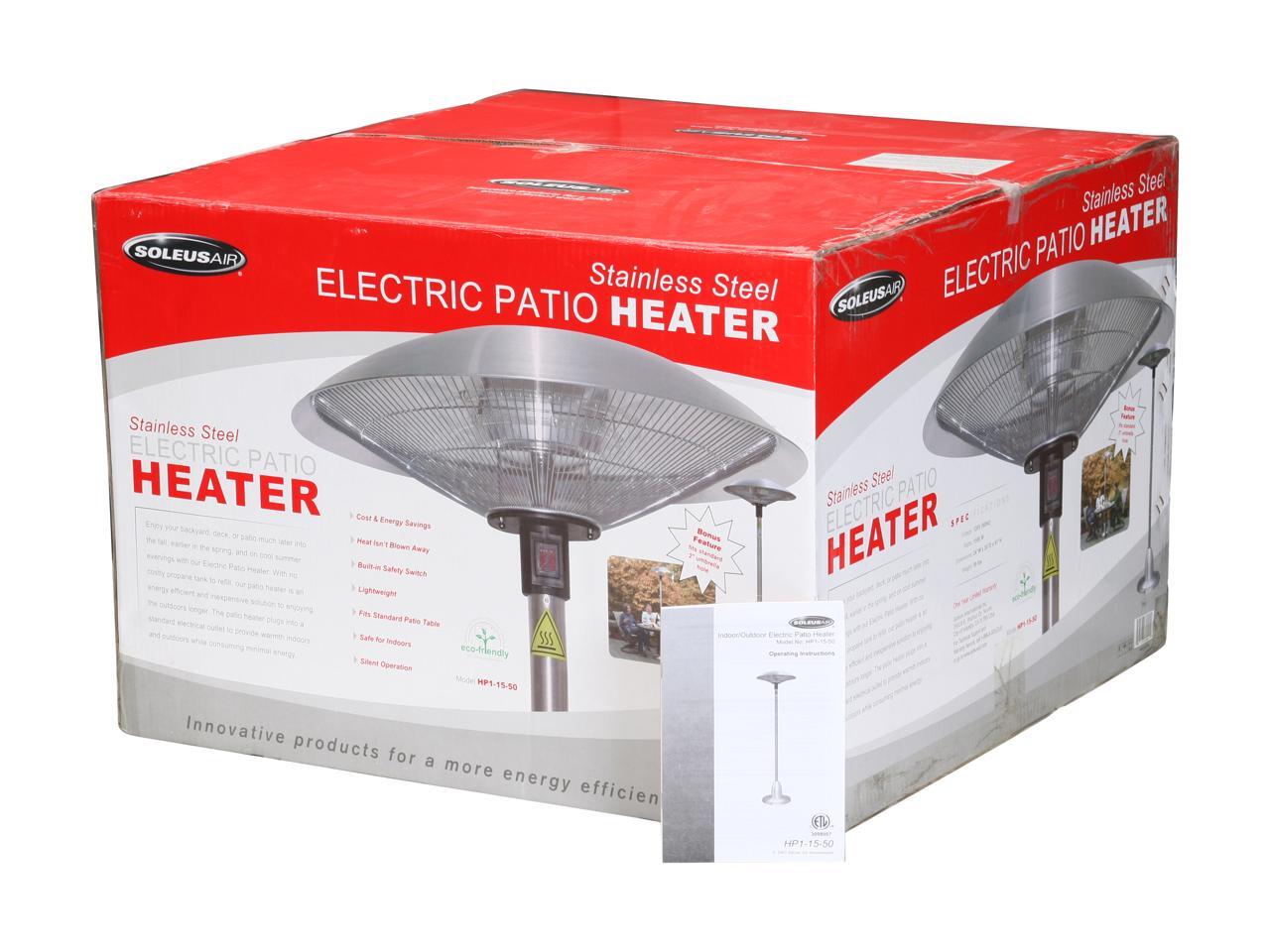 Soleus Air HP1-15-50 DB Floor Halogen Patio Heater - Newegg.com