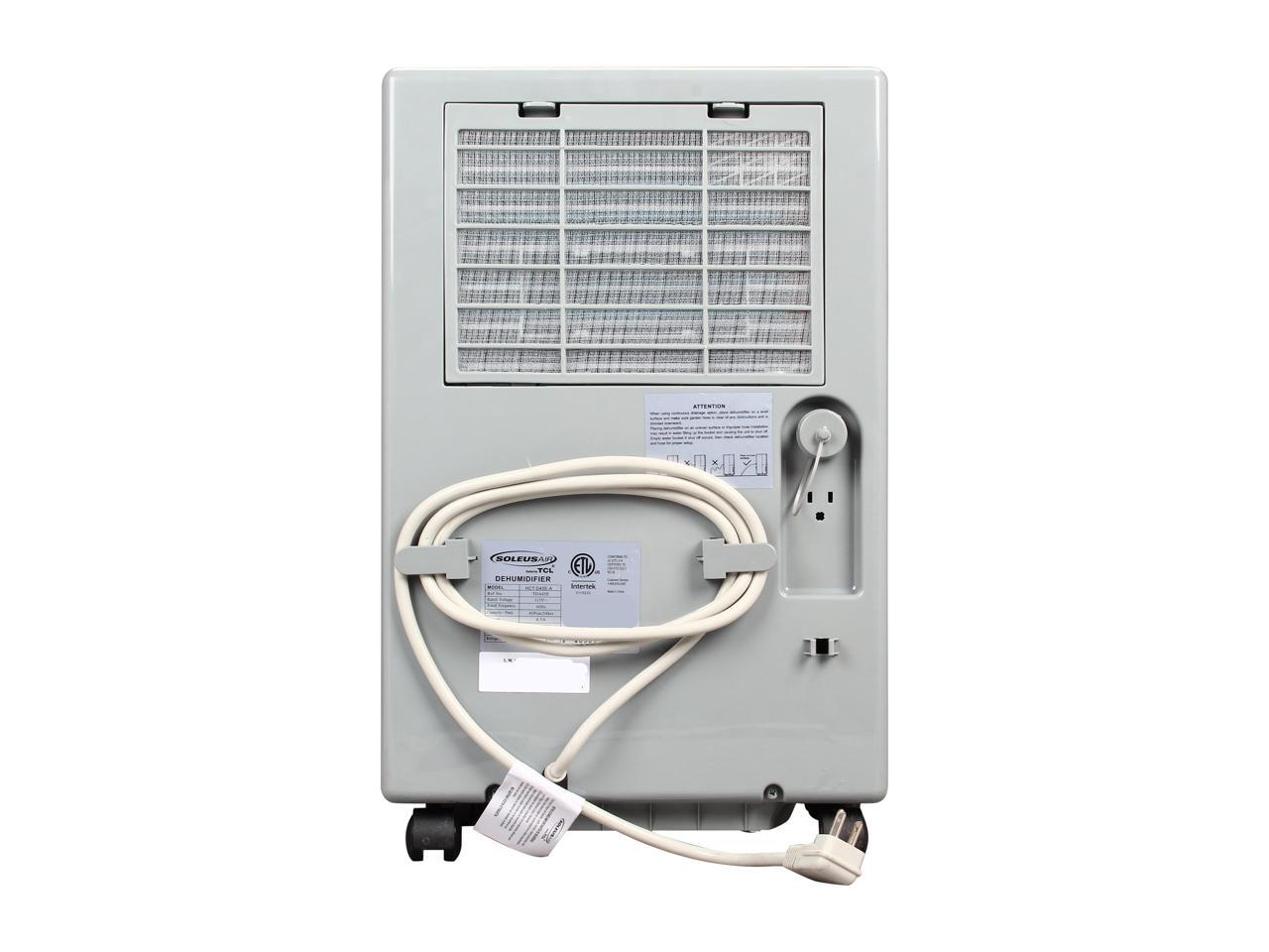 Soleus Air 45-Pint Portable Dehumidifier, White/Gray HCT-D45E-A ...