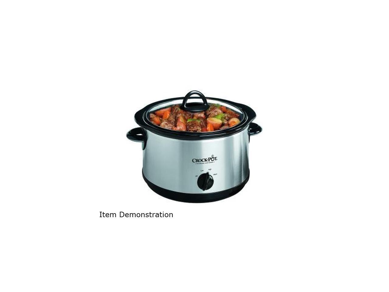 CROCK-POT SCR-500SS Stainless Steel 5-Quart Round Manual Stainless ...