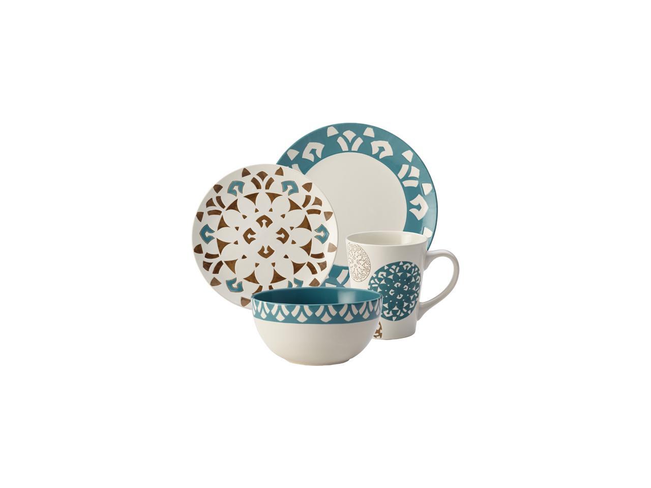 Rachael Ray Dinnerware Pendulum 16-Piece Stoneware Dinnerware Set ...