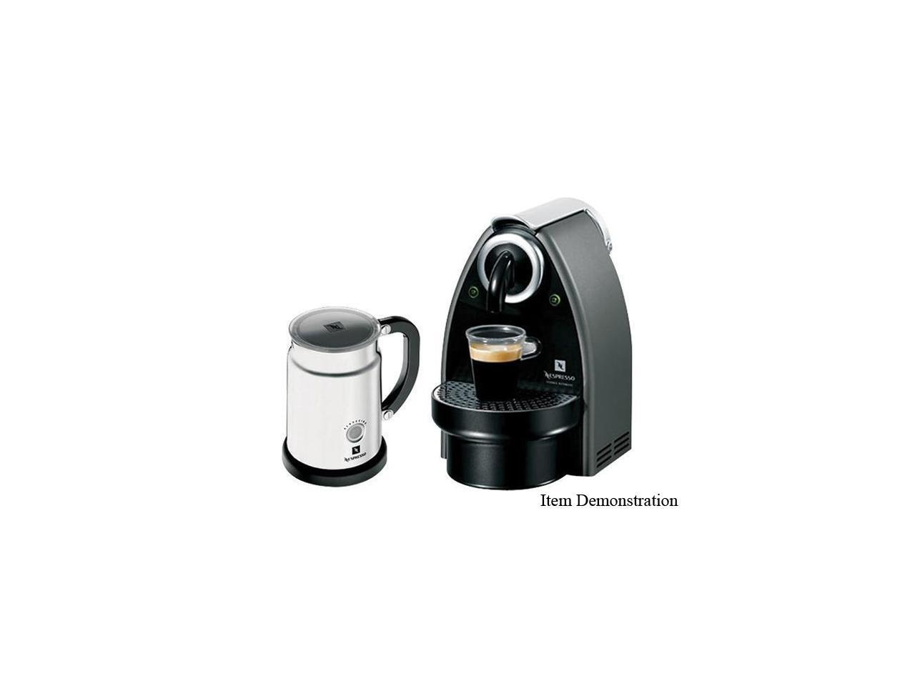 Nespresso C100 TG+A Espresso Maker w/ Aeroccino Bundle Titan Gray ...