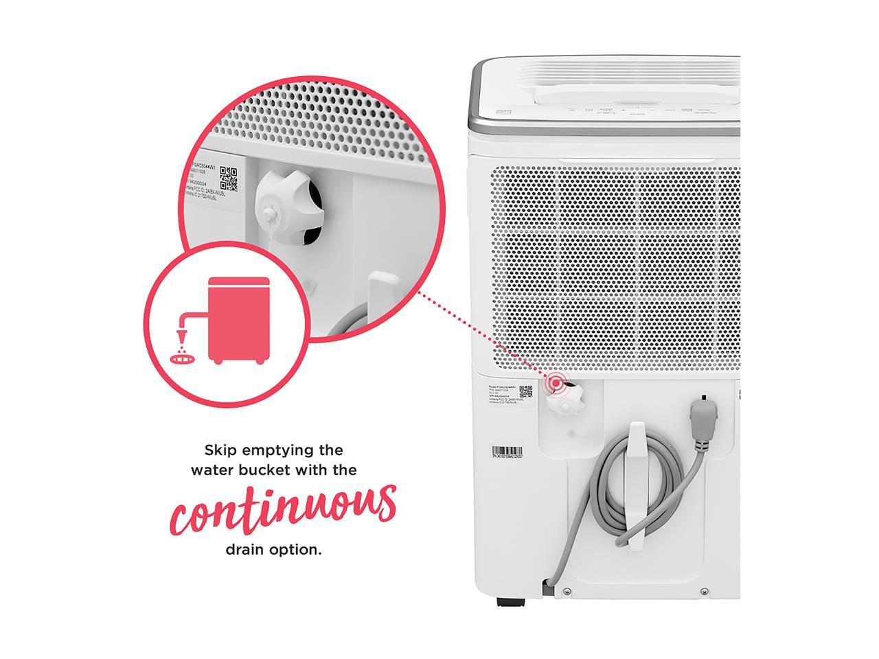 Frigidaire FGAC5044W1 High Humidity 50 Pint Capacity Dehumidifier with ...