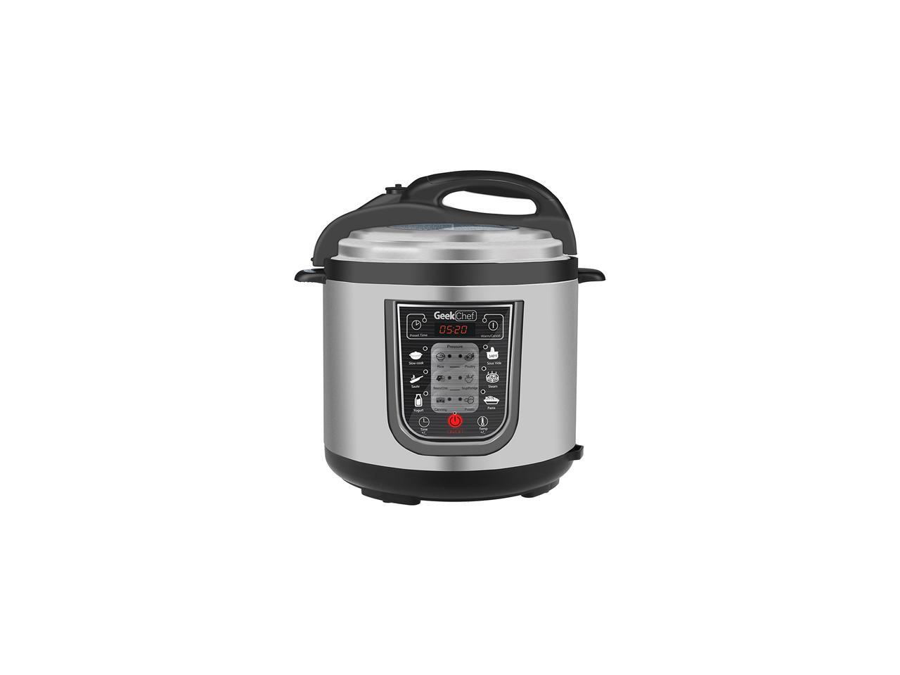 GeekChef 11-in-1 Multi-Functional Pressure Cooker, 6.3 Qt. / 1000W ...