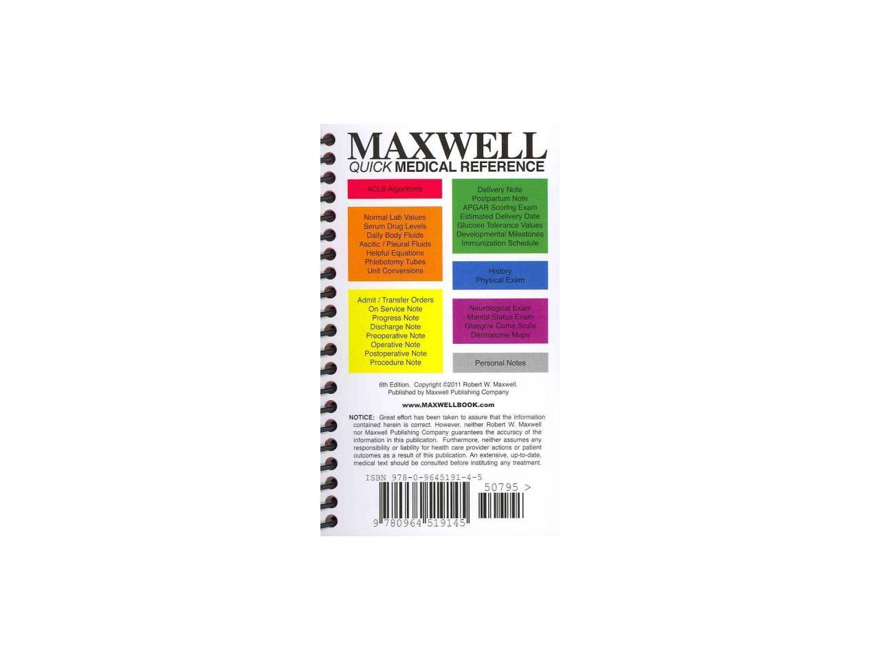 Maxwell Quick Medical Reference 6 SPI - Newegg.com