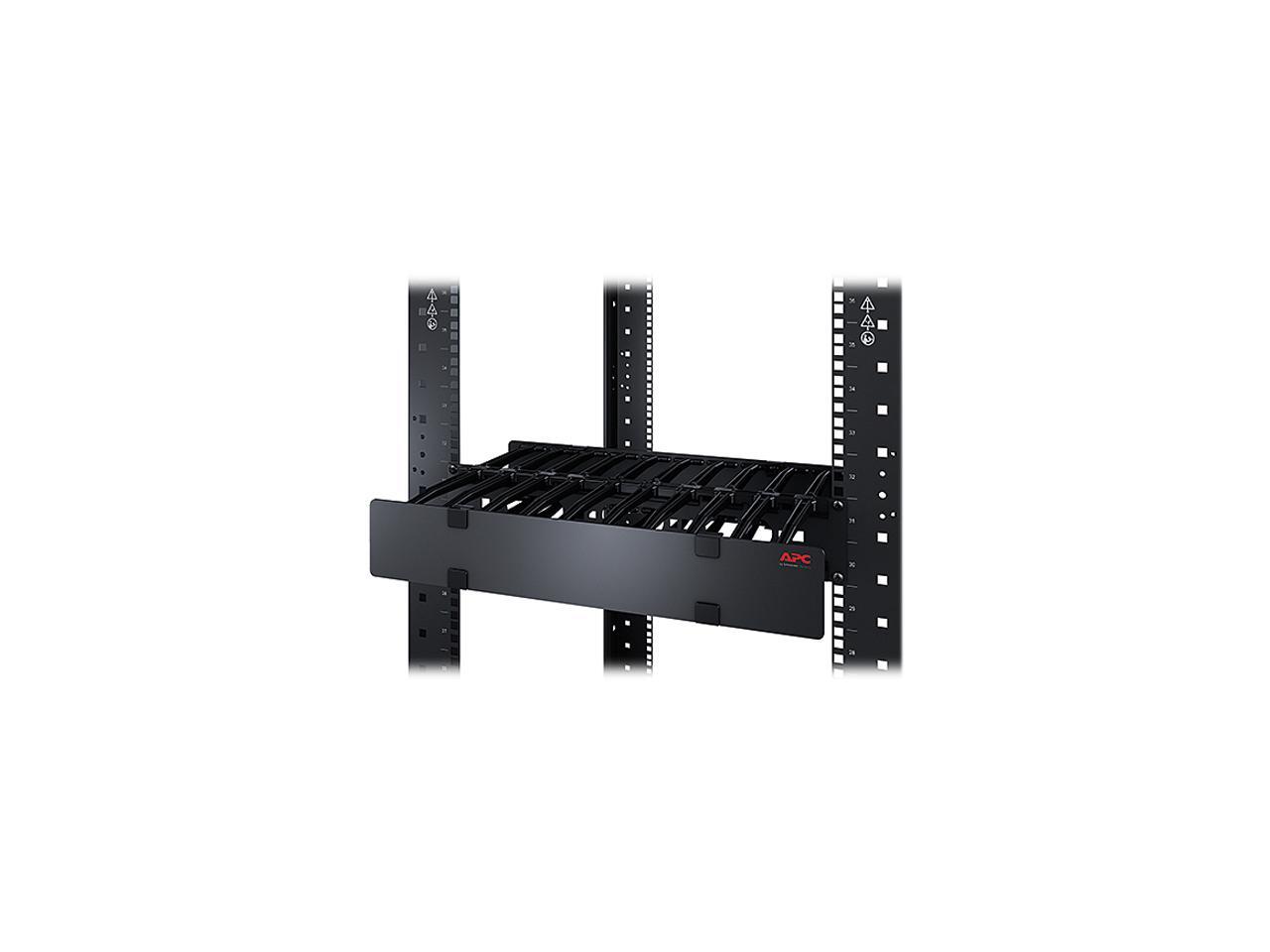 APC AR8602A Horizontal Cable Manager, 1U x 4" Deep, Single-Sided with ...