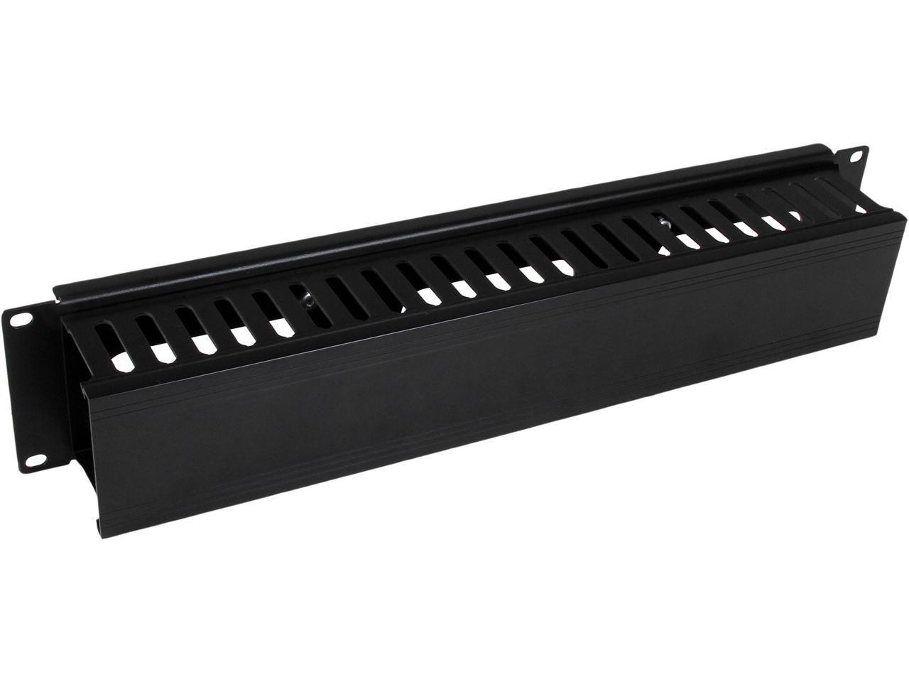 StarTech.com 2U Horizontal Finger Duct Rack Cable Management Panel with ...