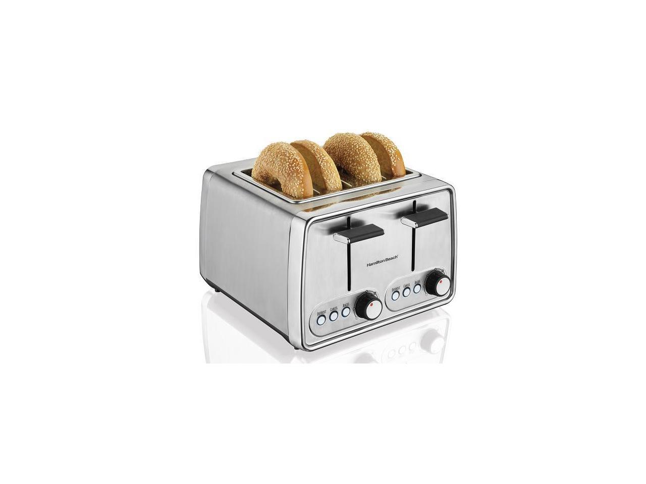 Hamilton Beach Modern Chrome 4 Slice Toaster Stainless Steel 24791 ...