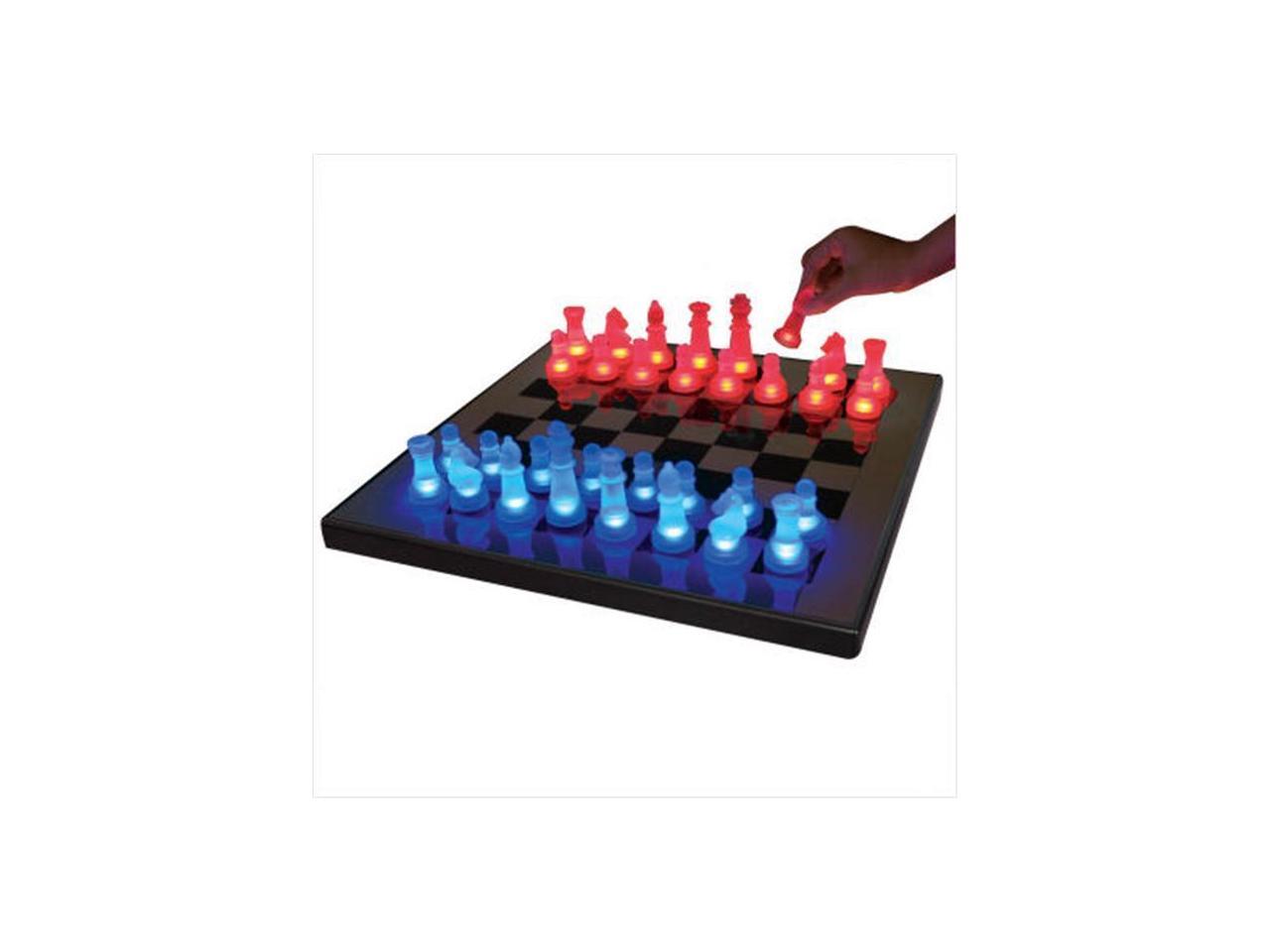 LumiSource SUP-LEDCHES-BR LED Glow Chess Set - Newegg.com