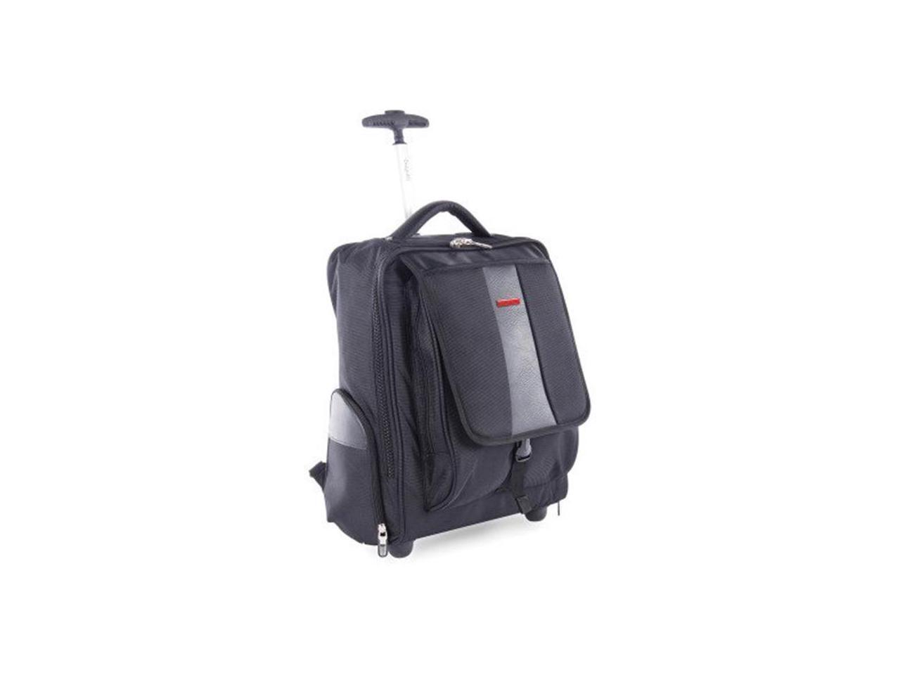 Swiss Mobility Black Litigation Backpack On Wheels, Holds Laptops 15.6 ...