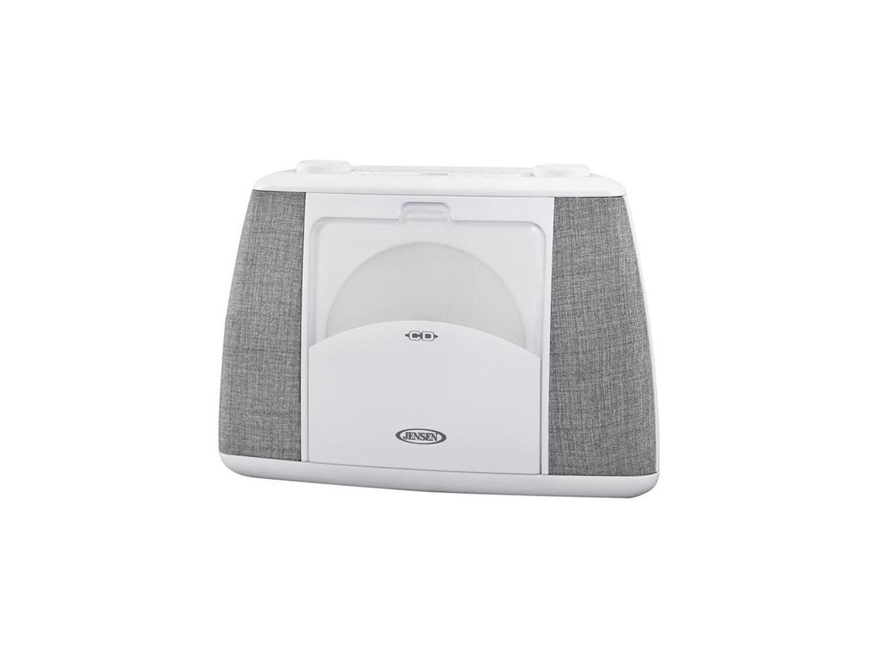Jensen CD-565 Portable Bluetooth CD Music System, Gray & White - Newegg.com