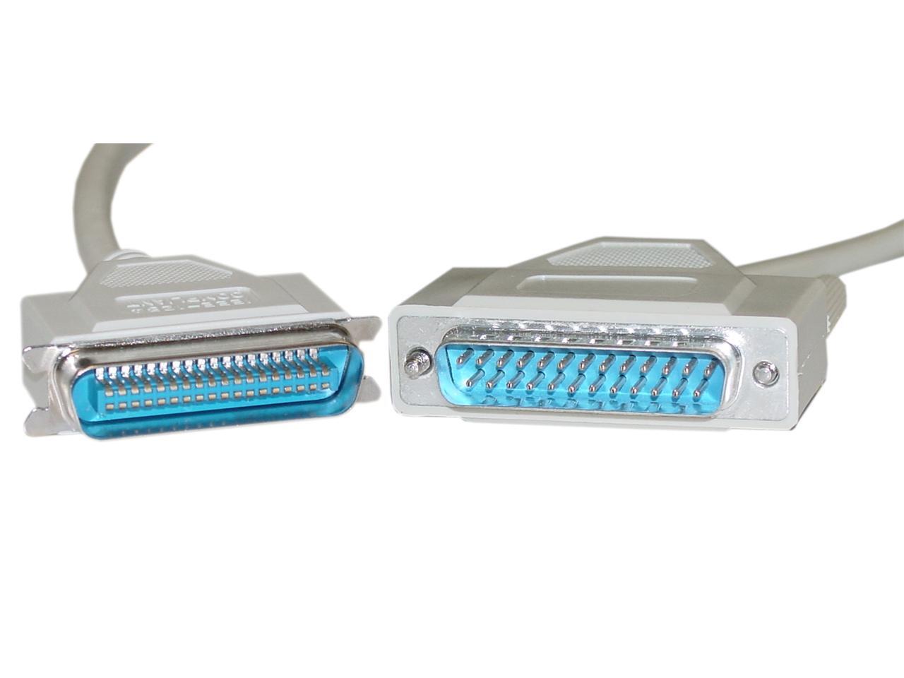 Cable Wholesale Bidirectional Printer Cable, DB25 Male to Centronics 36 ...