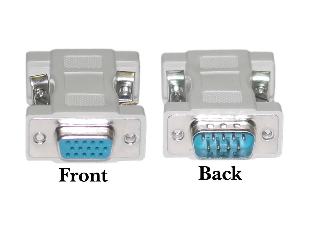 Cable DB9 Male / HD15 (VGA) Connector Female, VGA Cable Adapter, Molded ...