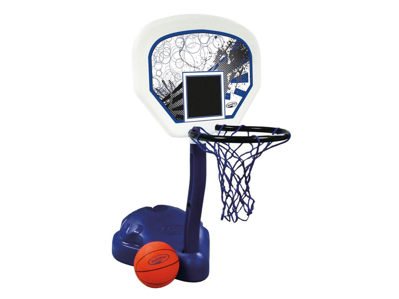 SwimWays Poolside Basketball Hoop Pool Water Game Set with Ball | 12265 ...