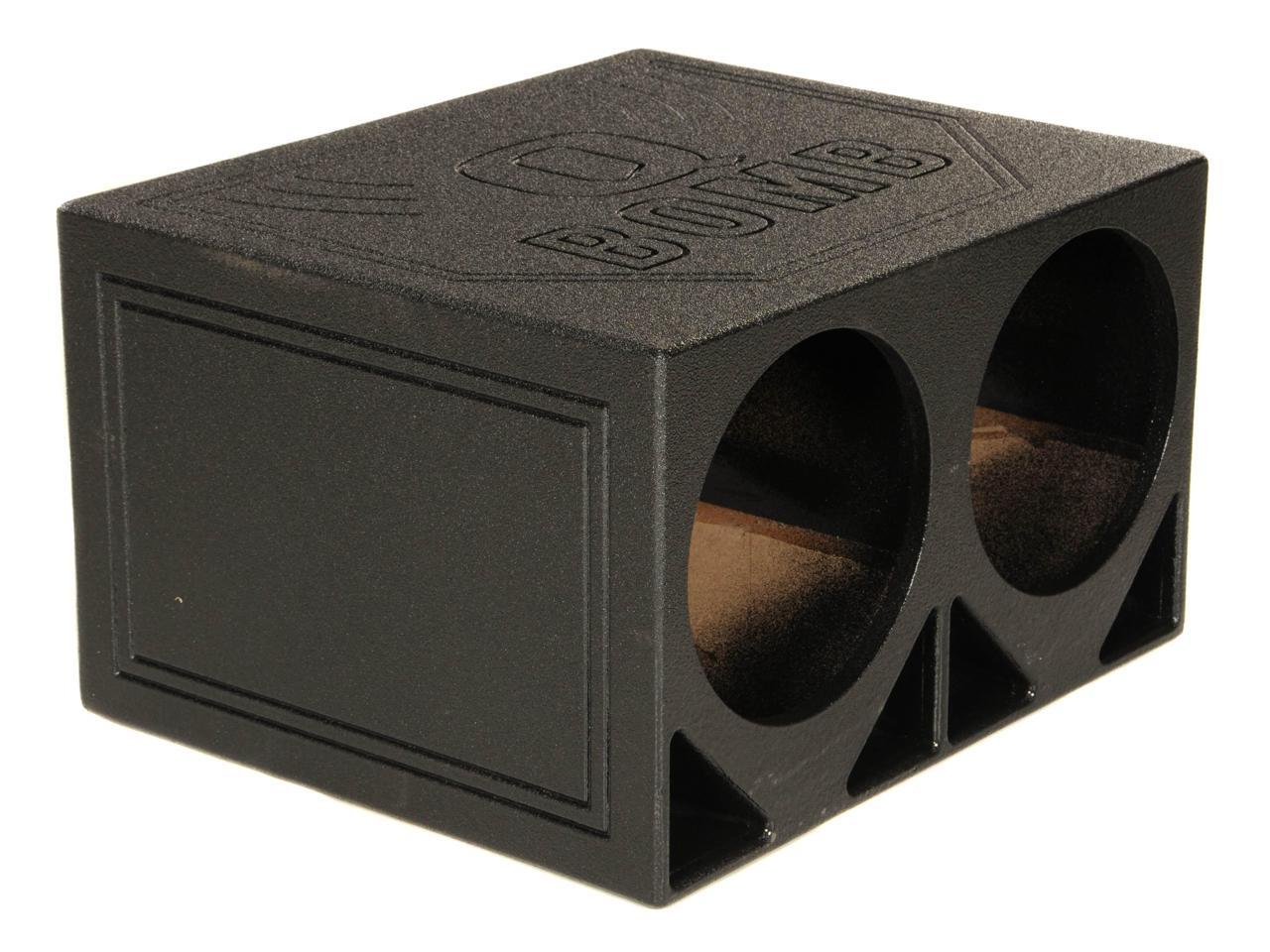 QPower QBOMB12TB Dual 12" Triangle Ported Car Audio Subwoofer Box ...