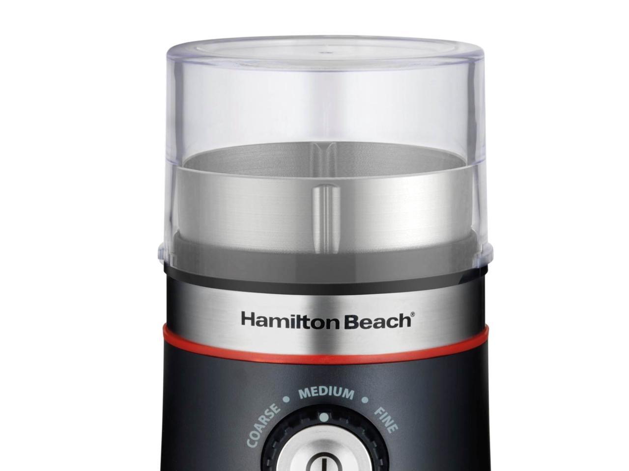 Hamilton Beach 80393 Black Custom Grind Coffee Grinder, Removable ...