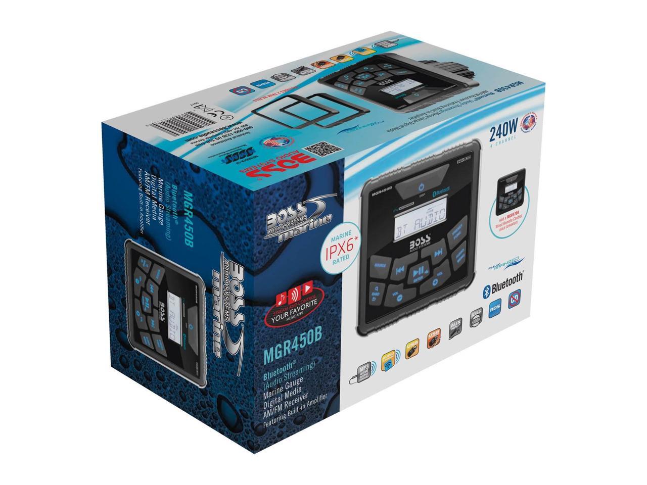 BOSS Audio MGR450B Marine Bluetooth MP3 Radio Stereo Boat Audio ...
