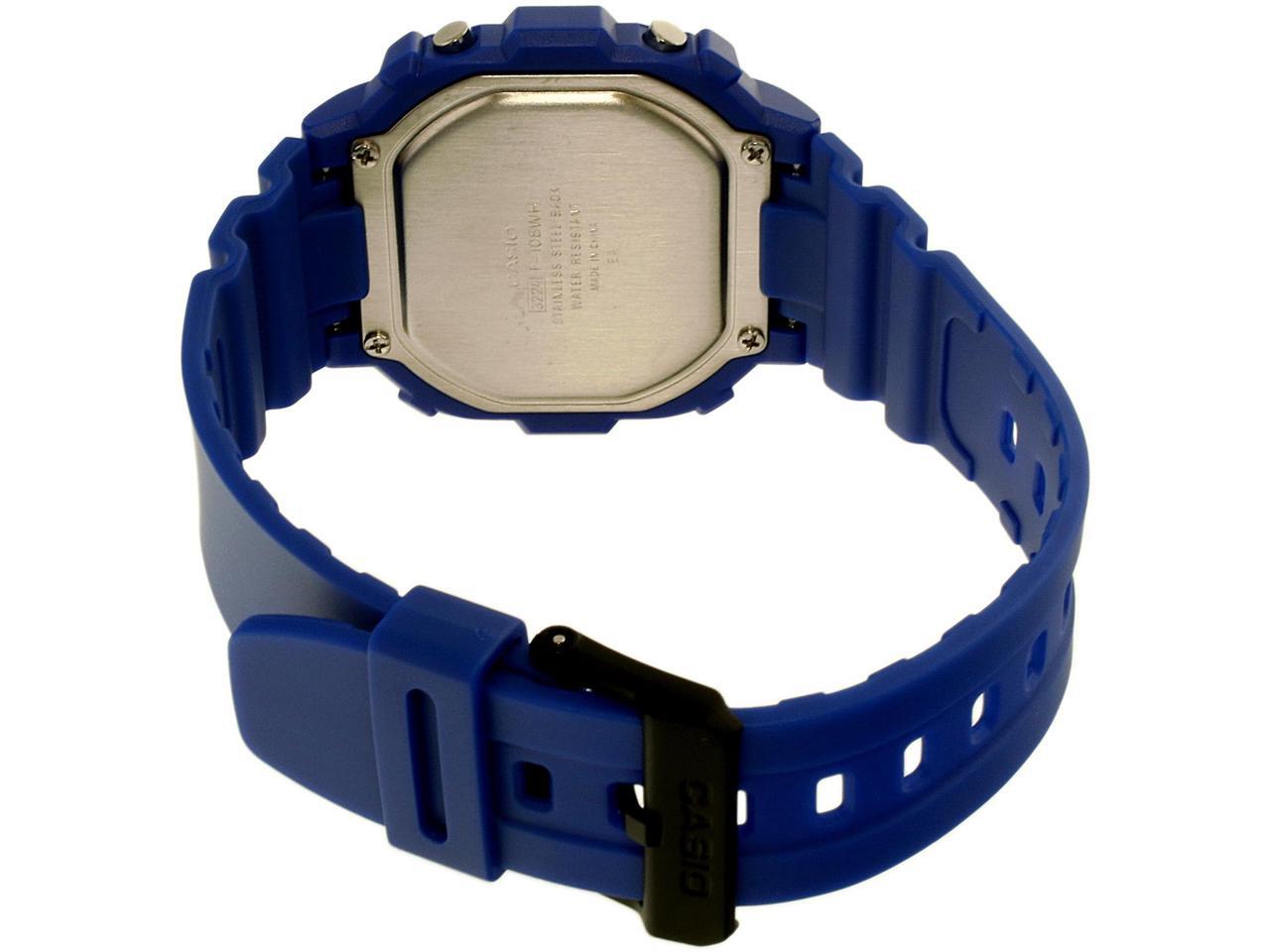 Men's Blue Casio Casual Classic Chronograph Watch F108WH-2A - Newegg.com