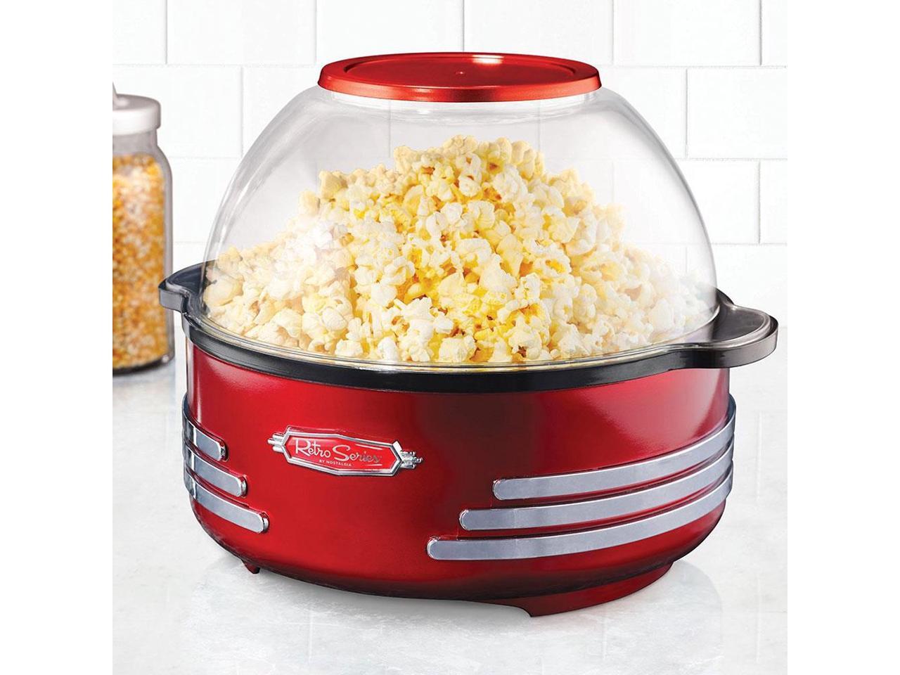 NOSTALGIA ELECTRICS SP300RETRORED Red Retro Series Stirring Popcorn ...