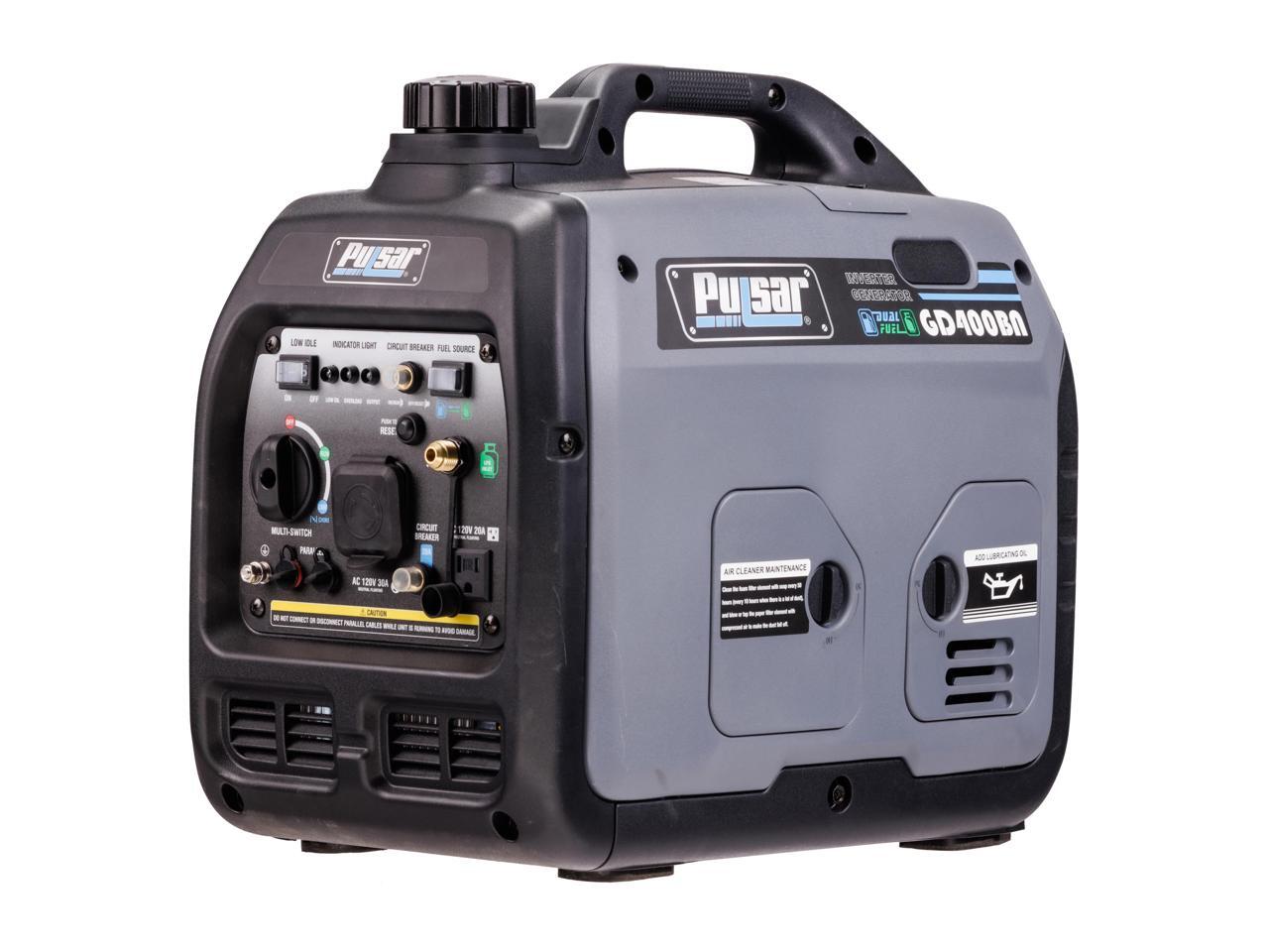 Pulsar Products GD400BN, 4000W Portable super-quiet Dual Fuel ...