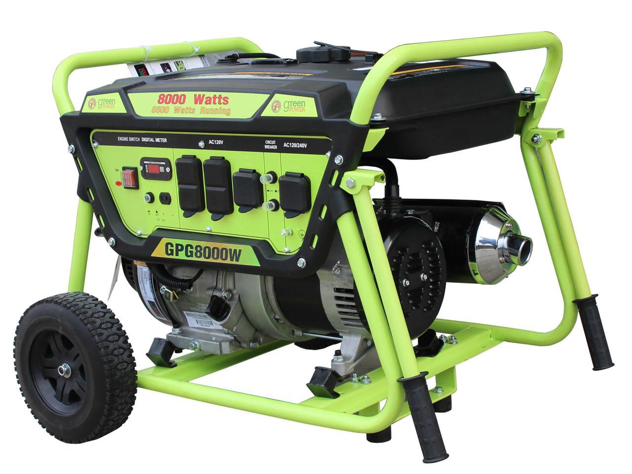 Green-Power America Gas Generator Pro Series GPG8000W delivers 8000 ...