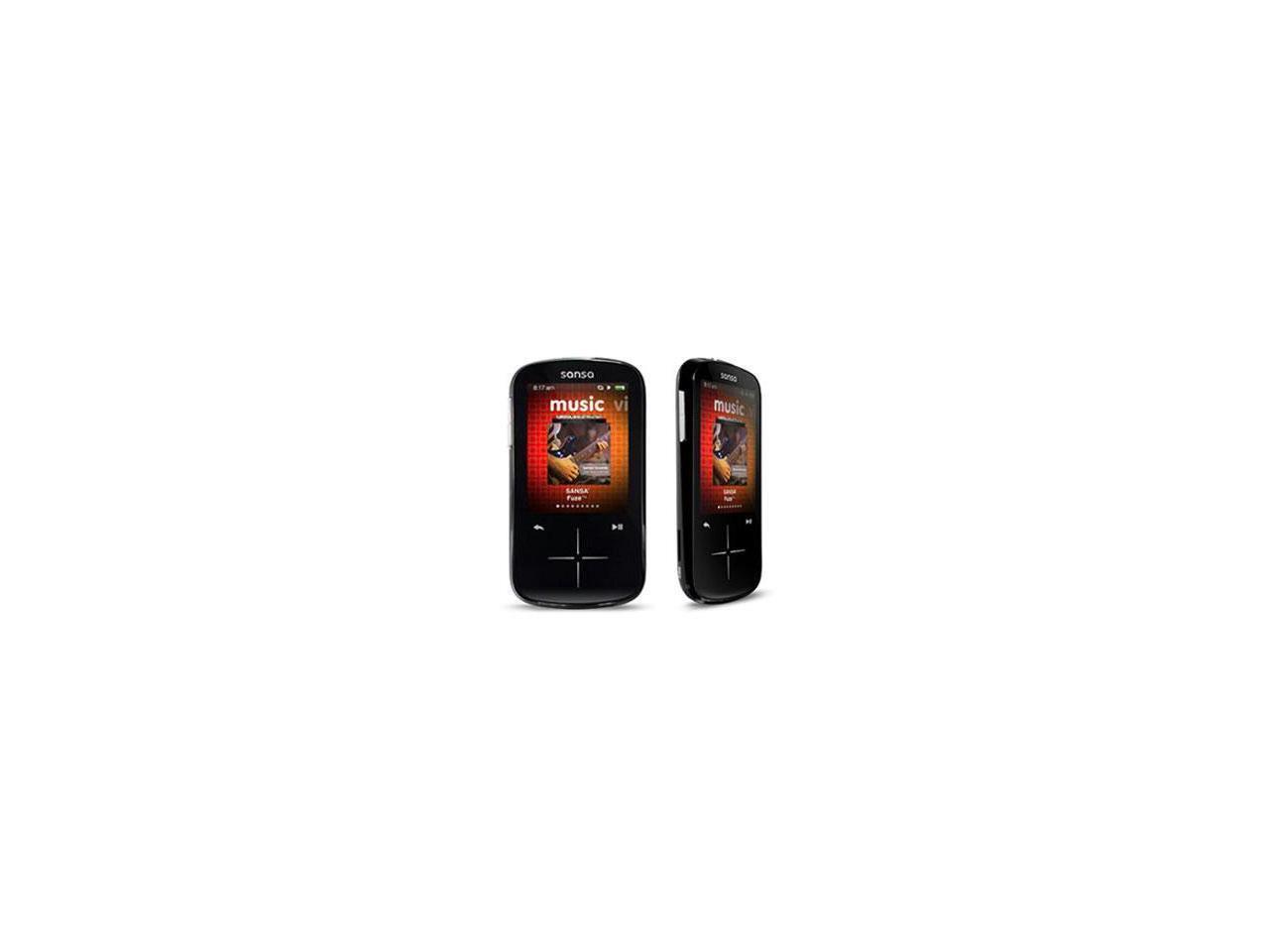 SanDisk Sansa Fuze+ 2.4" Black 16GB MP3 / MP4 Player SDMX20R-016GK-A57 ...