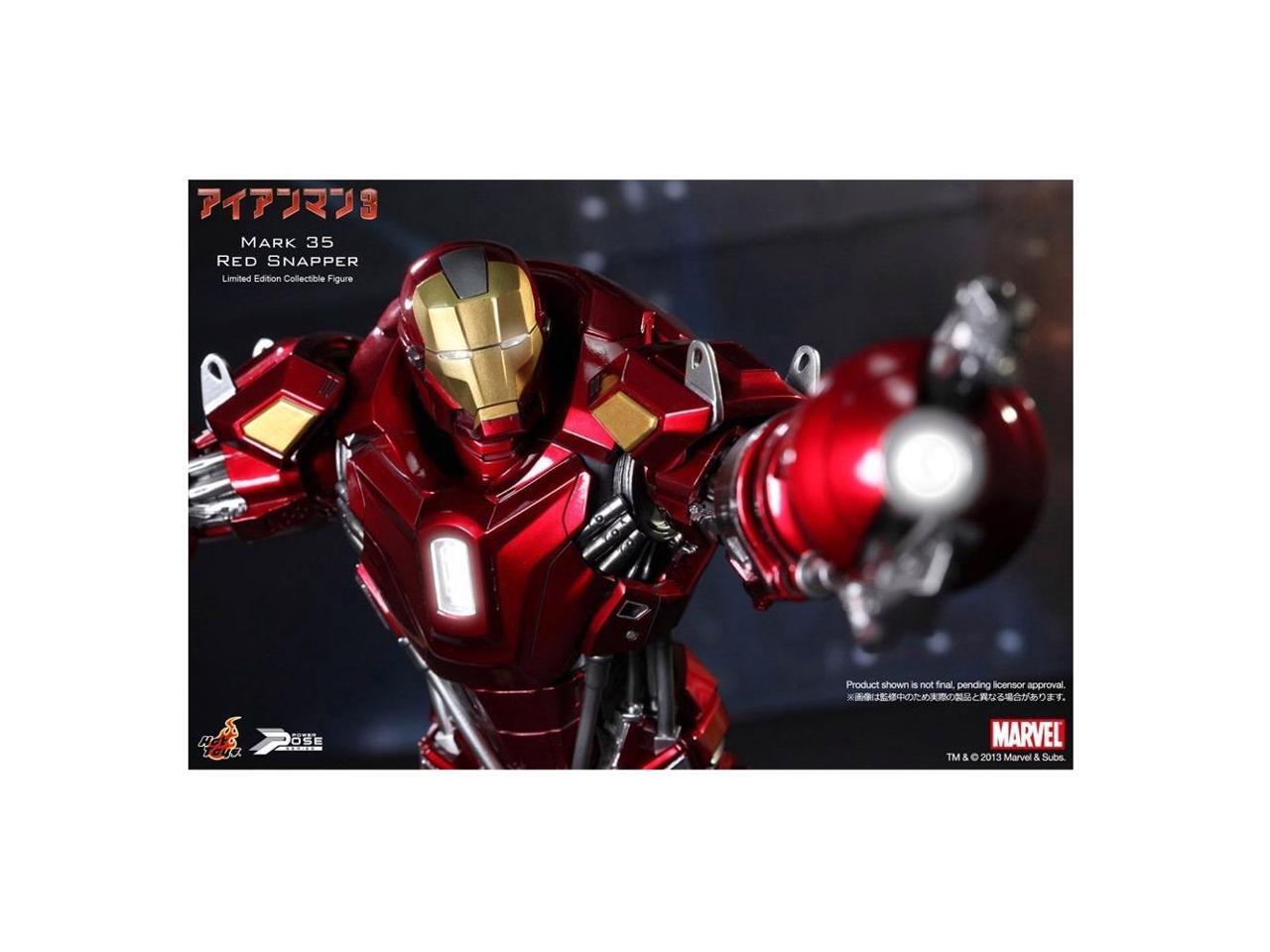 Iron Man 3 Hot Toys 1:6 Power Pose Collectible Figure: Red Snapper Mark ...