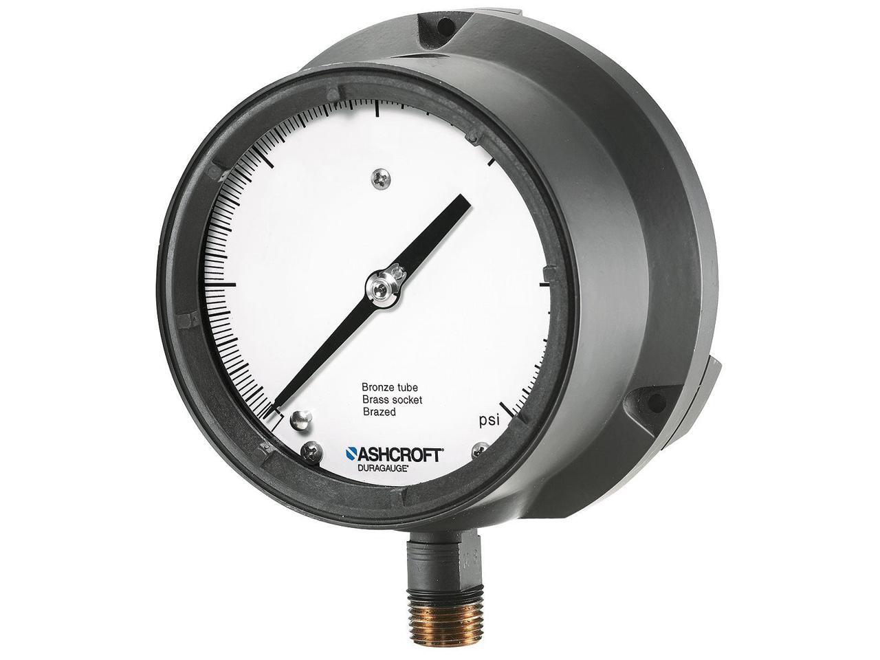 ASHCROFT 451379ASL04LVAC/30# Pressure Gauge,30 Hg to 30 psi,4-1/2In ...