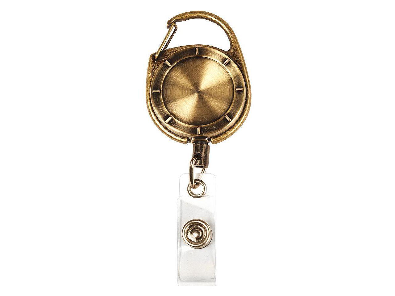MYID 038945 ID Card Retractor,Reel,23 in. L,Brass - Newegg.com