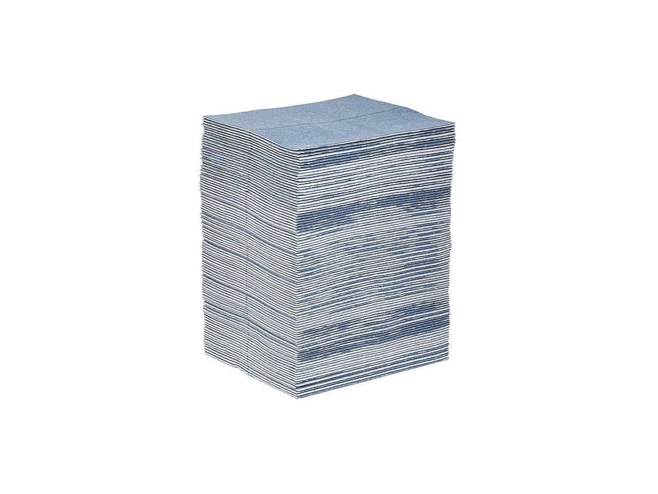 PIG BLU101 Absorbent Mat Pad, Absorbs 34 gal. Universal, PK 100 ,Light ...