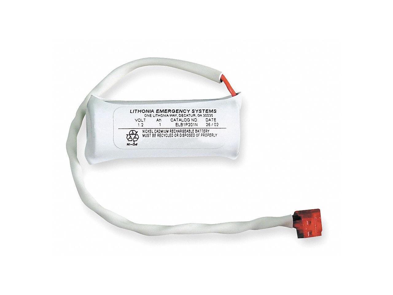 LITHONIA LIGHTING ELB 1P201N2 Battery,Nickel Cadmium,1.2V,1mAh - Newegg.com