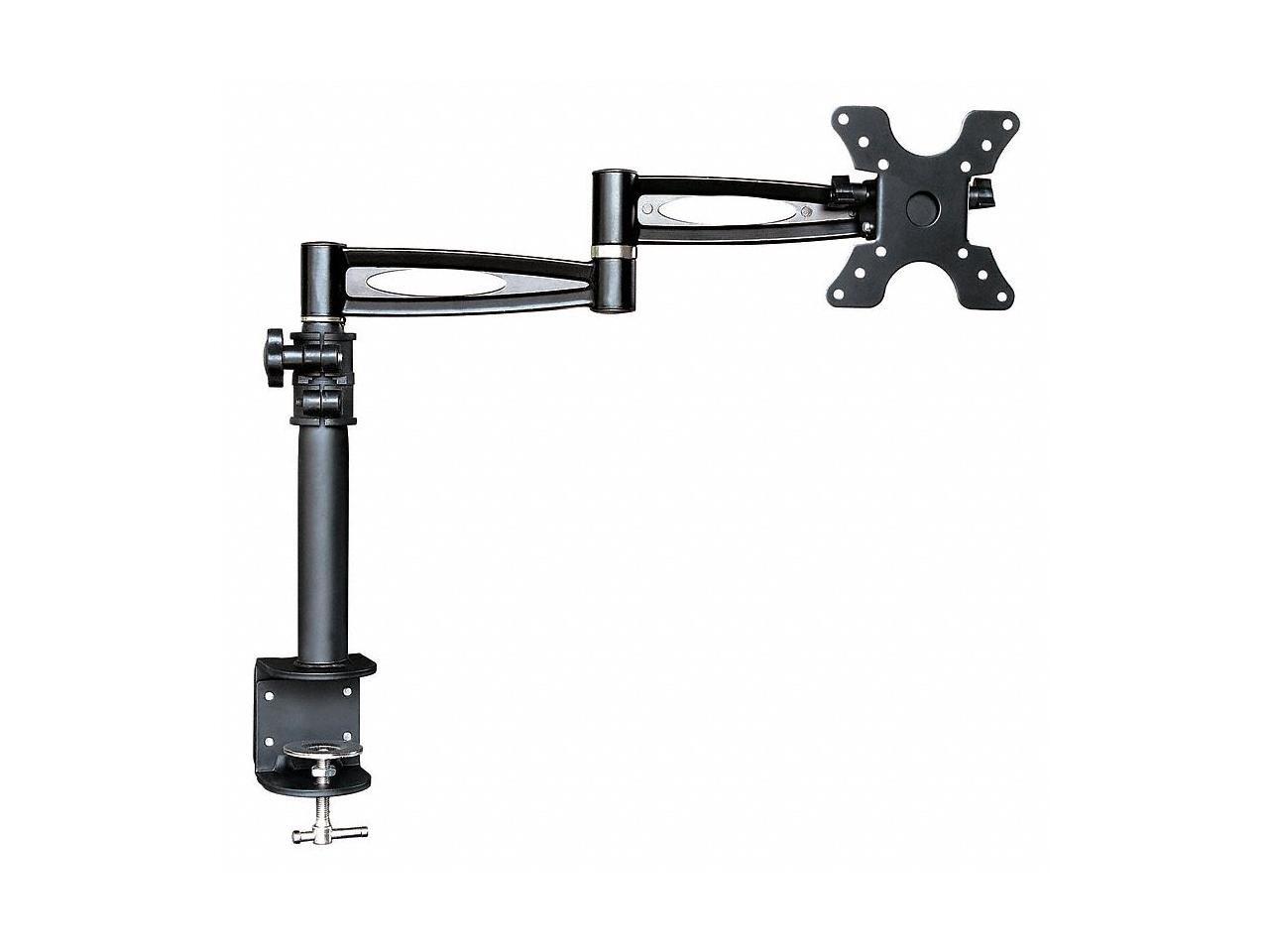 Monoprice 3-Way Adjustable Tilting Desk Mount Bracket - Black For 13 ...