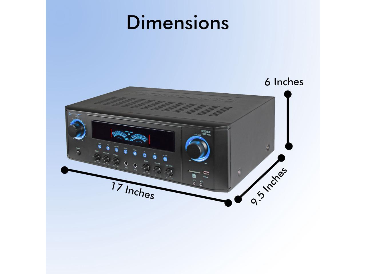 New Technical Pro 1000W Professional Audio Receiver with USB/SD Card ...