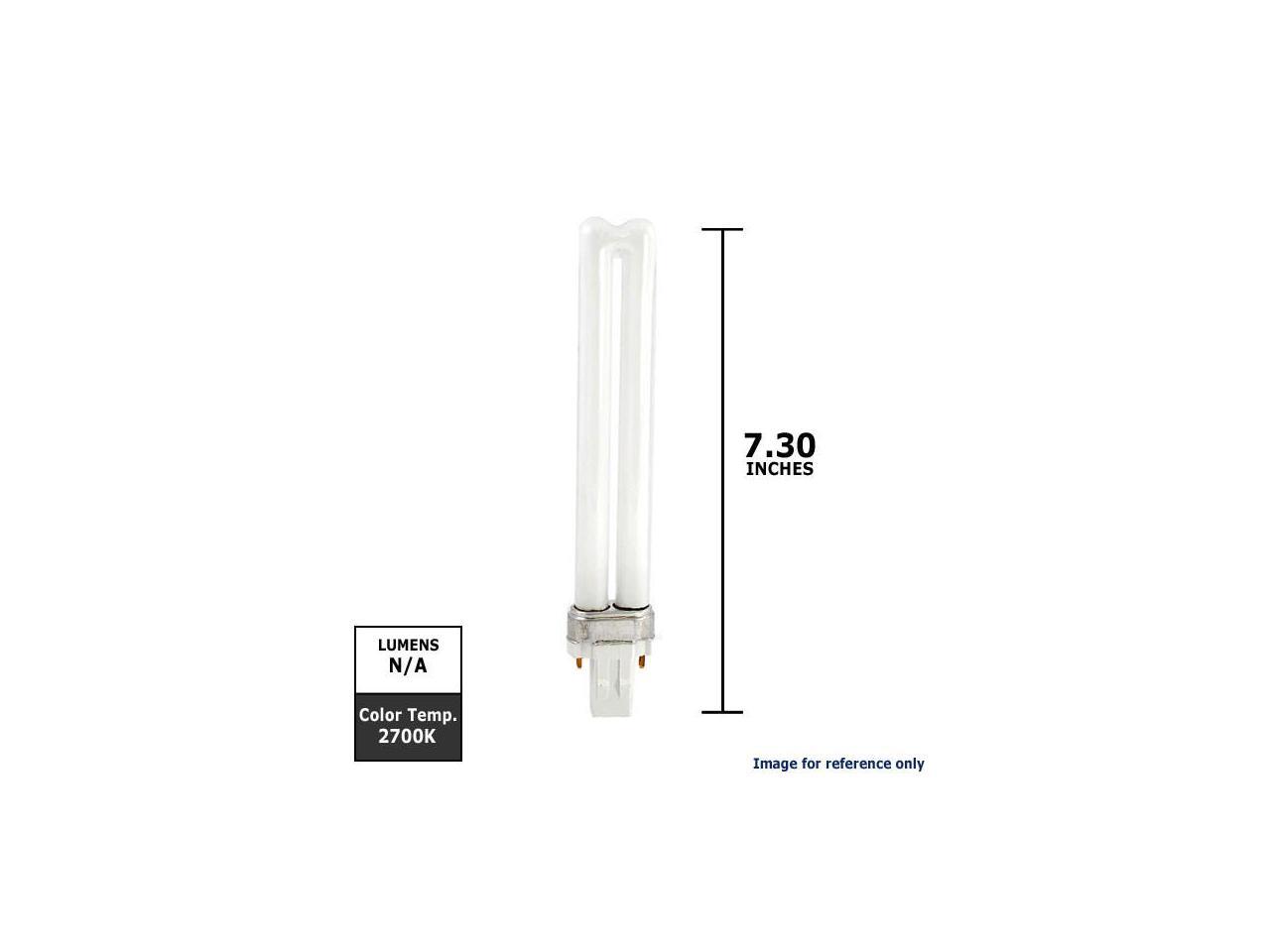 Plug-In CFL Bulb, T4, 2-Pin (GX23), Lumens 710 lm, Dimmable No, Watts ...