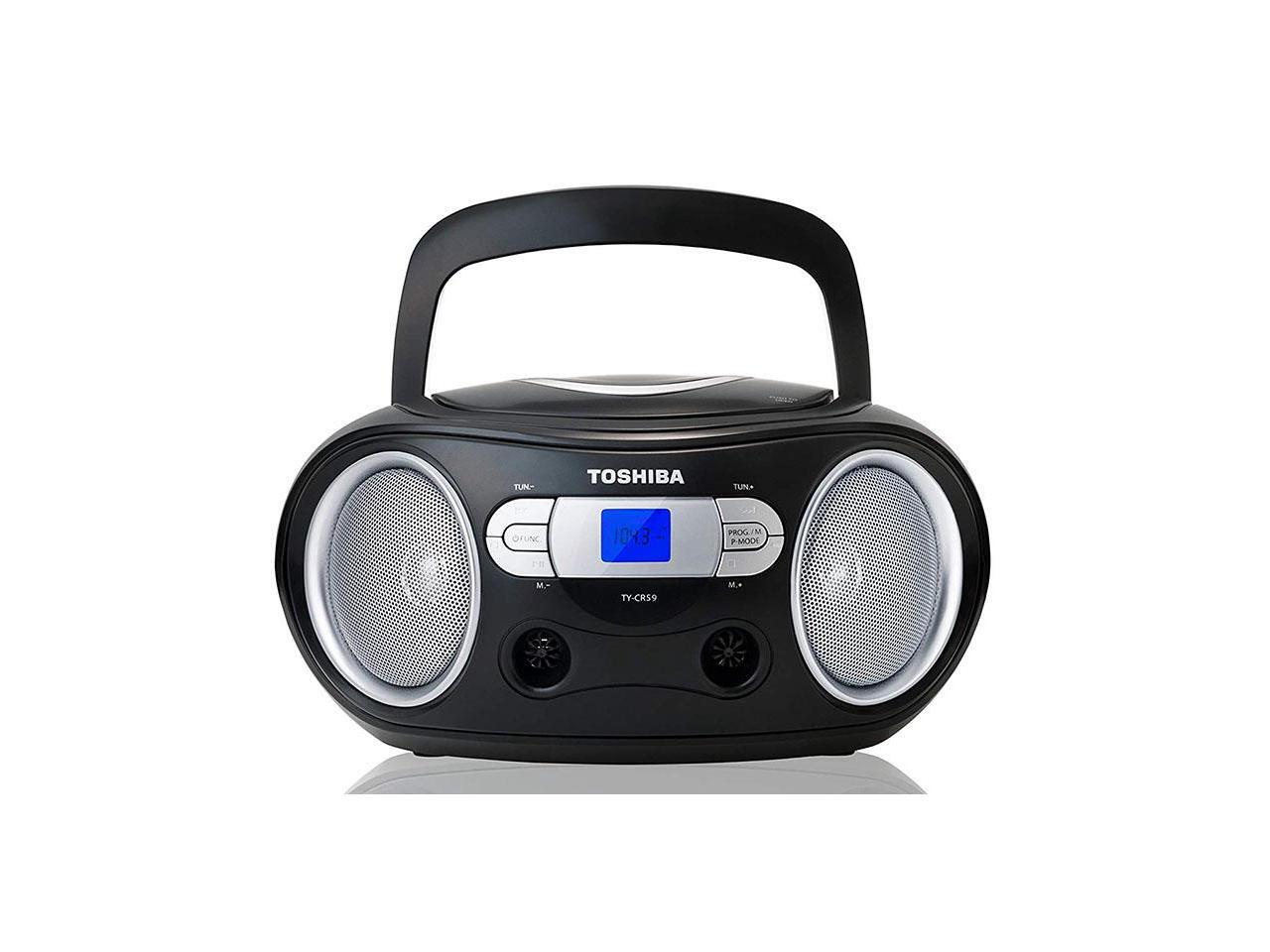 Toshiba Portable CD Boombox with AM/FM Stereo and Aux Input TY-CRS9 ...