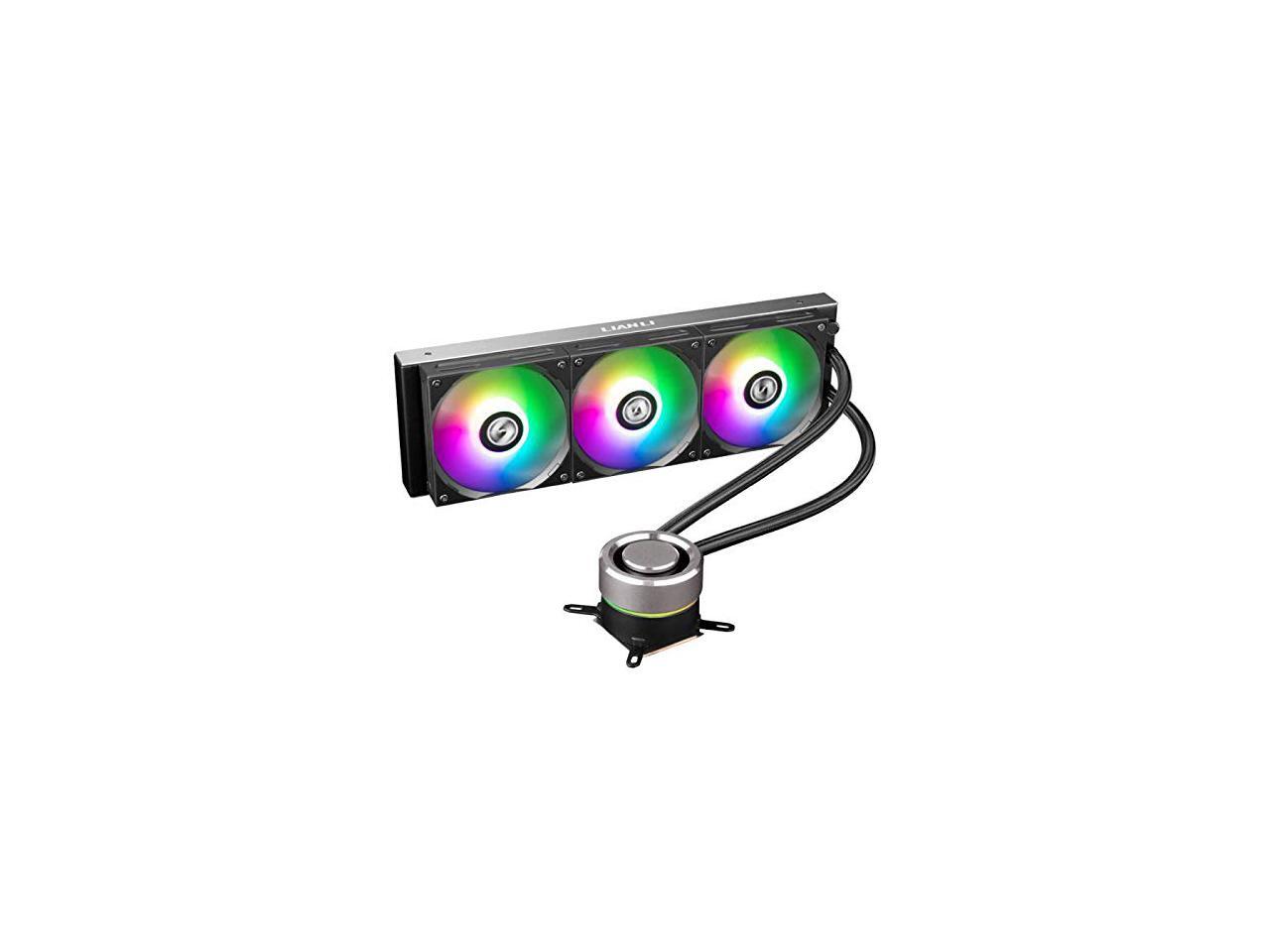 LIAN LI GALAHAD AIO 360 RGB BLACK, Triple 120mm Addressable RGB Fans ...