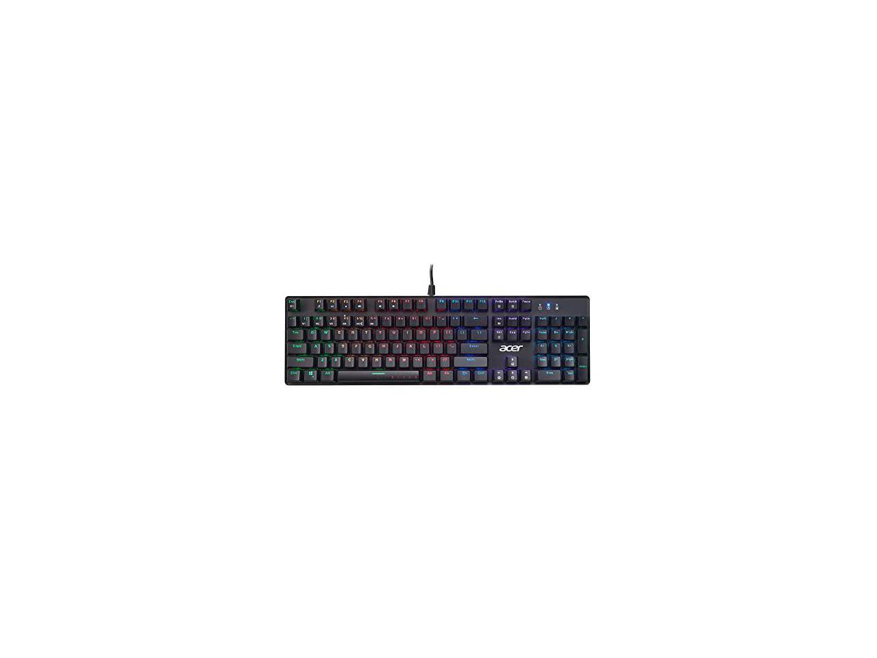Acer Nitro Gen 2 Wired Gaming Keyboard - RGB Illuminated Keyboard GP ...