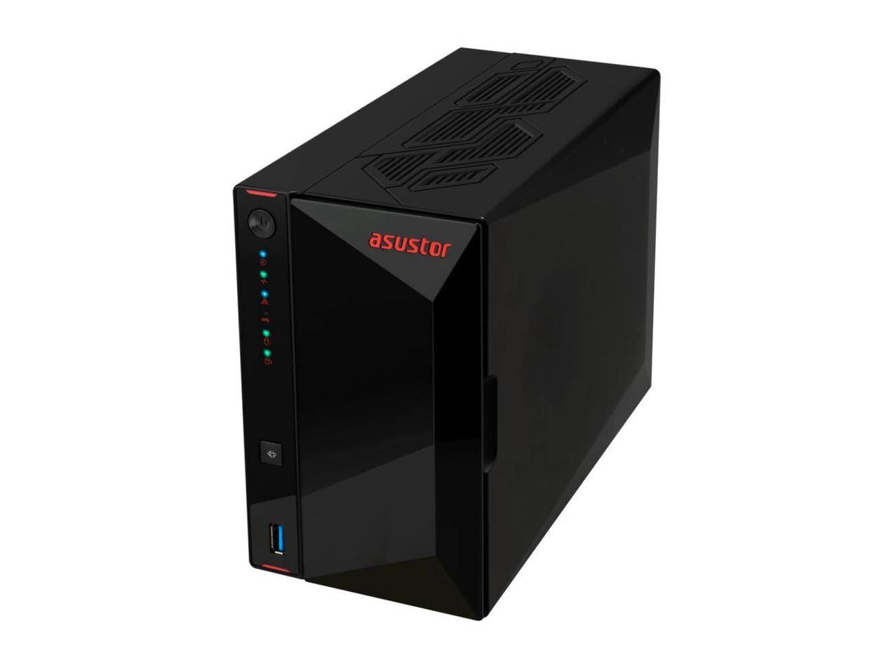 Asustor AS5402T 2 Bay NAS Storage, Quad-Core 2.0GHz CPU, 4xM.2 NVMe SSD ...
