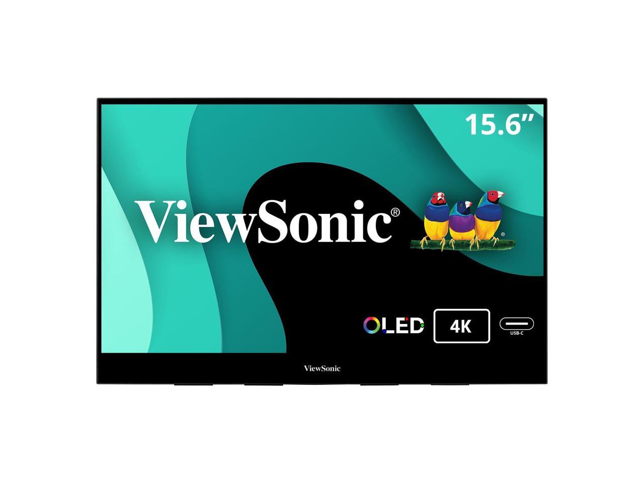 ViewSonic VX1655-4K-OLED 15.6 Inch 4K UHD Portable OLED Monitor with 2 ...